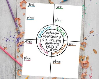 Four Goals Printable NEW VERSION. Spiritual Physical - Etsy