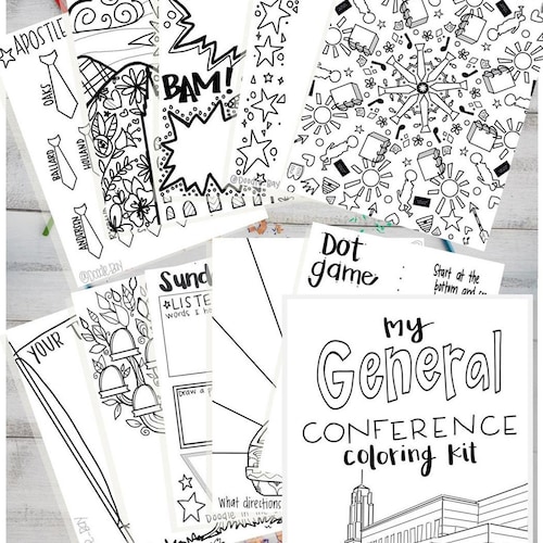 General Conference Coloring Kit General Conference Packet | Etsy