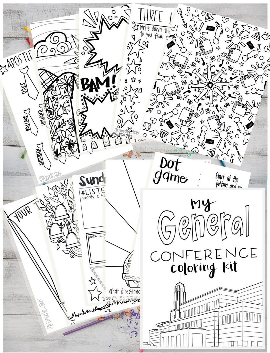 General Conference Coloring Kit General Conference Packet | Etsy