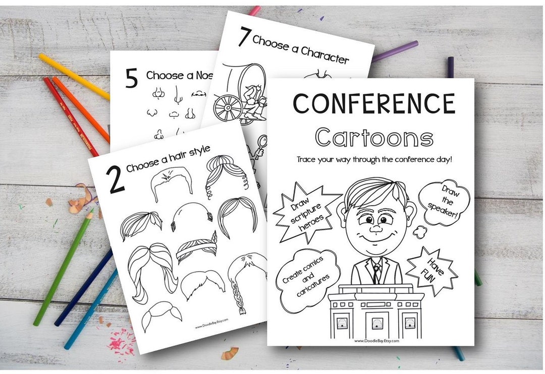 Conference Cartoons- General Conference Coloring Activity - Etsy