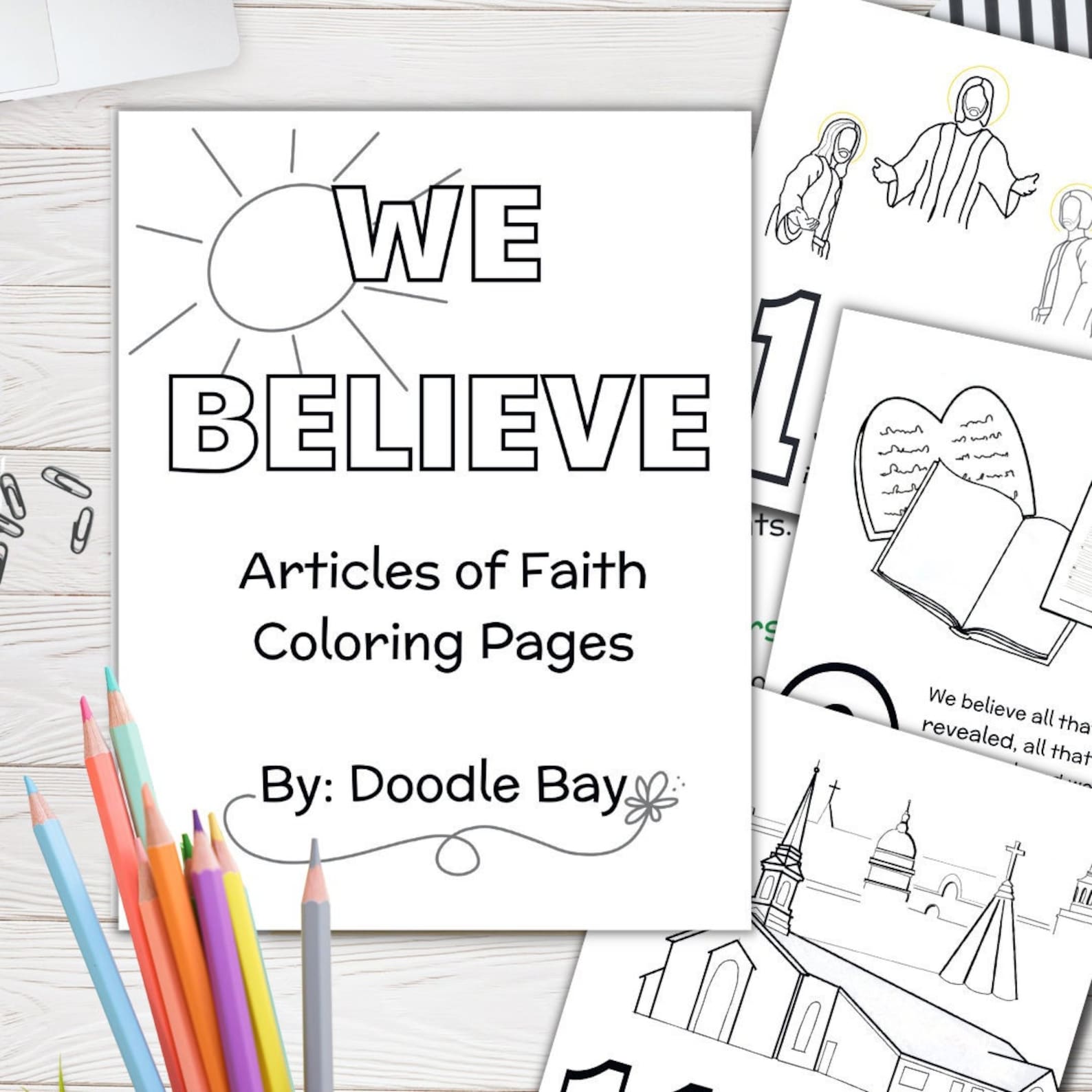 Articles of Faith Coloring Pages - Etsy