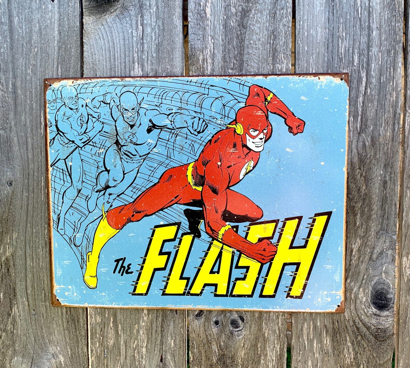 The Flash Retro metal tin sign vintage wall decor dc comics | Etsy