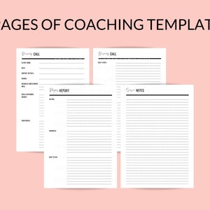 COACHING TEMPLATE Printable Coaching Discover Call Template, Life ...