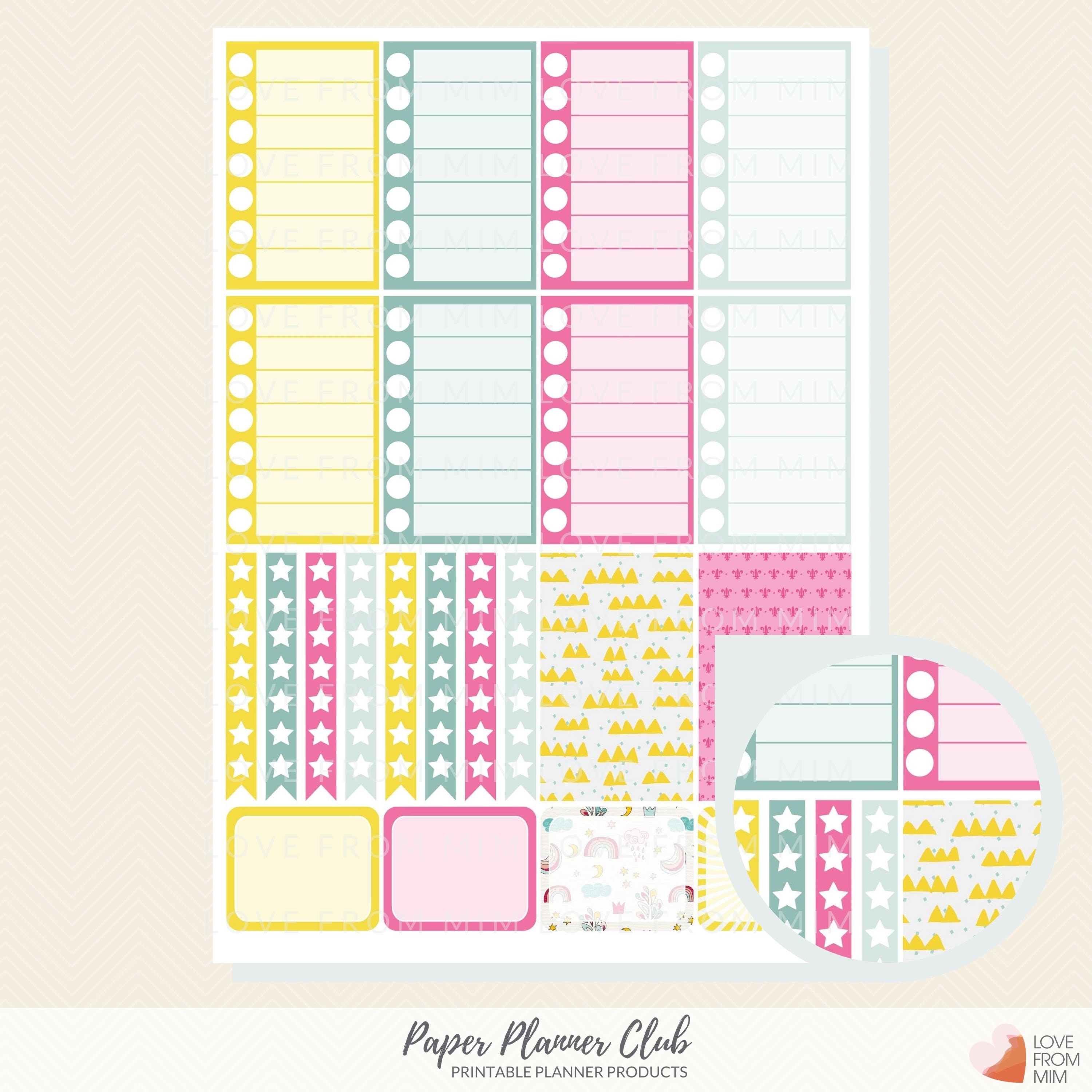 PRINTABLE SUNSHINE Planner Stickers Weekly Planner Kit | Etsy
