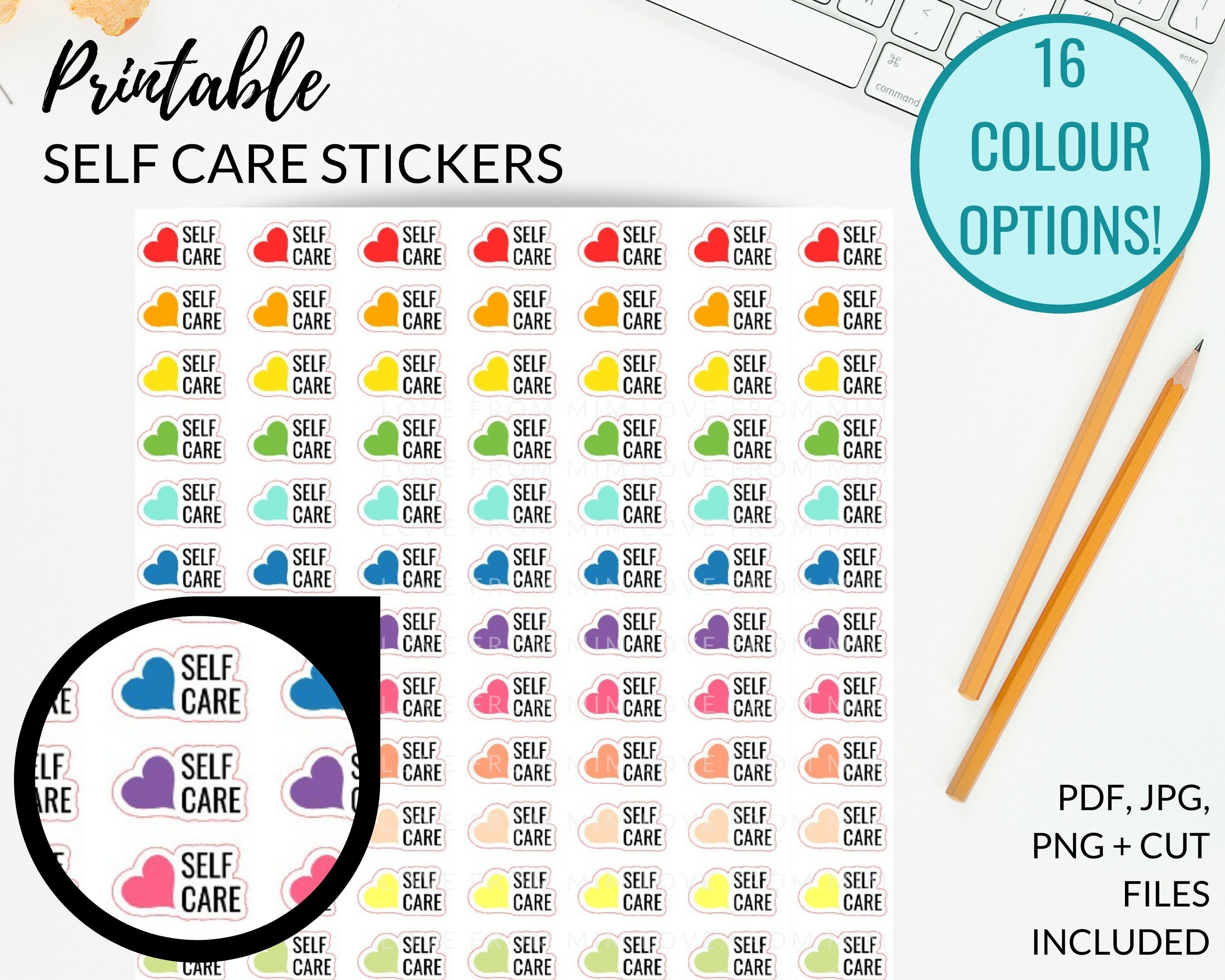 Printable SELF CARE Planner Sticker Self-care Printable - Etsy