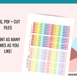 CHECKLIST Printable Planner Stickers + Cut Files | Printable Checklists ...