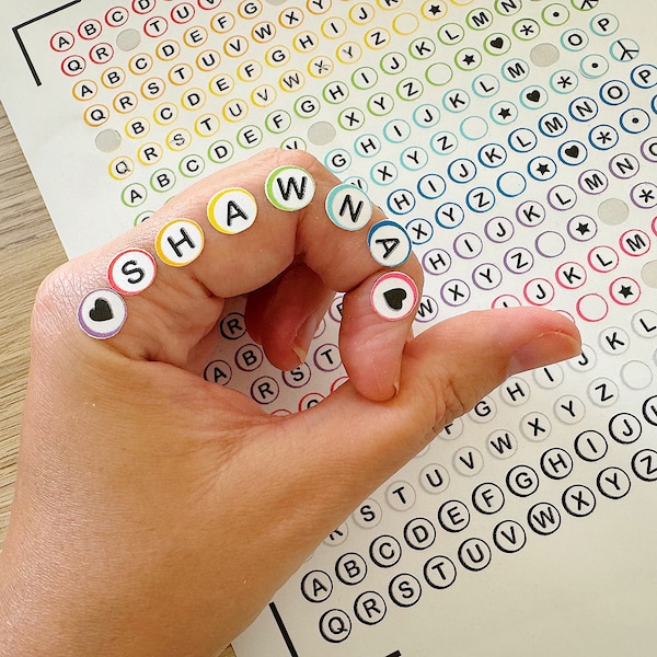 Bead Letters Clipart - Etsy