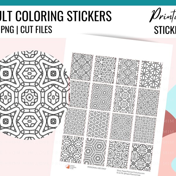 Coloring Planner Stickers - Etsy