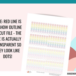 RAINBOW CHECKLIST Printable Planner Stickers + Cut Files | Printable ...