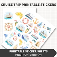 TRAVEL PLANNER STICKERS, Road Trip Planner Deco, Travel Printable Deco ...