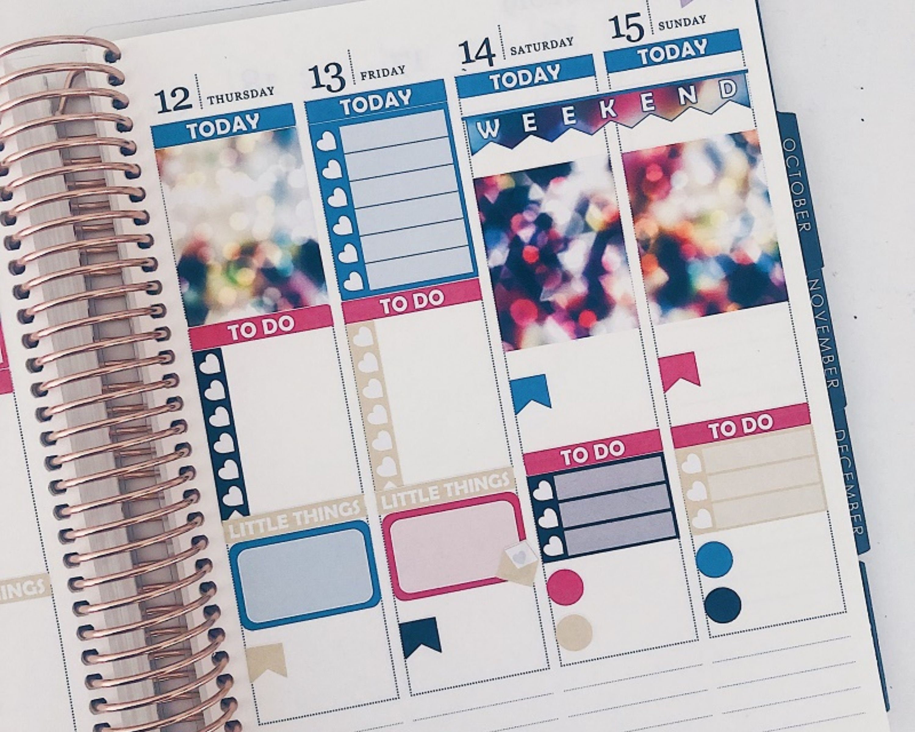 PRINTABLE BOKEH Planner Stickers Weekly Planner Kit Erin | Etsy