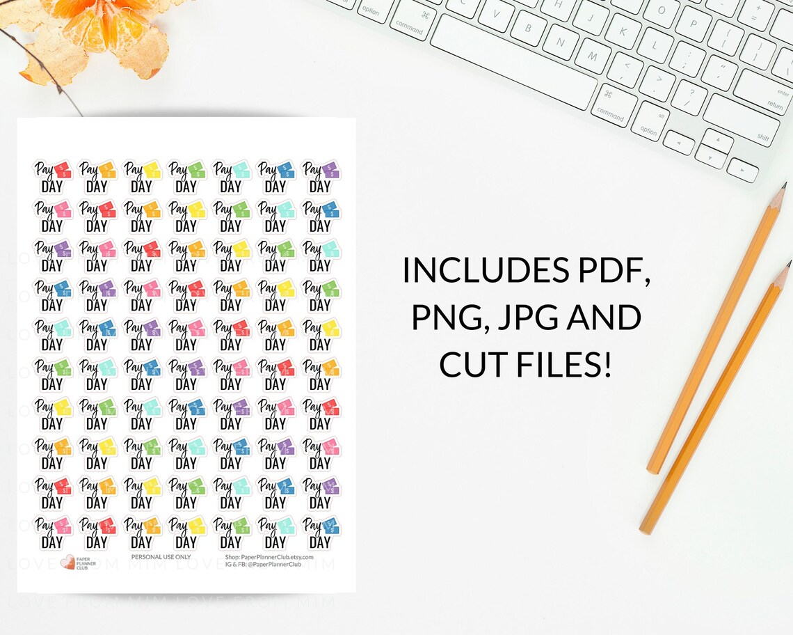PAY DAY Sticker for Planners Printable Pay Day Planner - Etsy