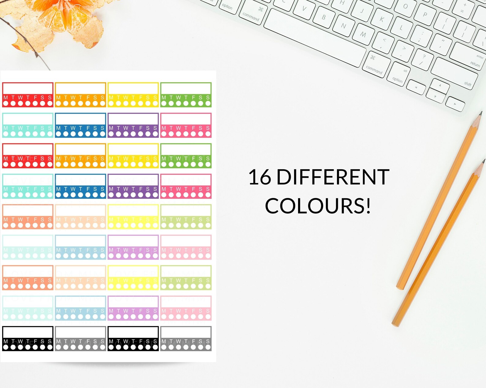 WEEKLY TRACKER Printable Planner Stickers Cut Files - Etsy