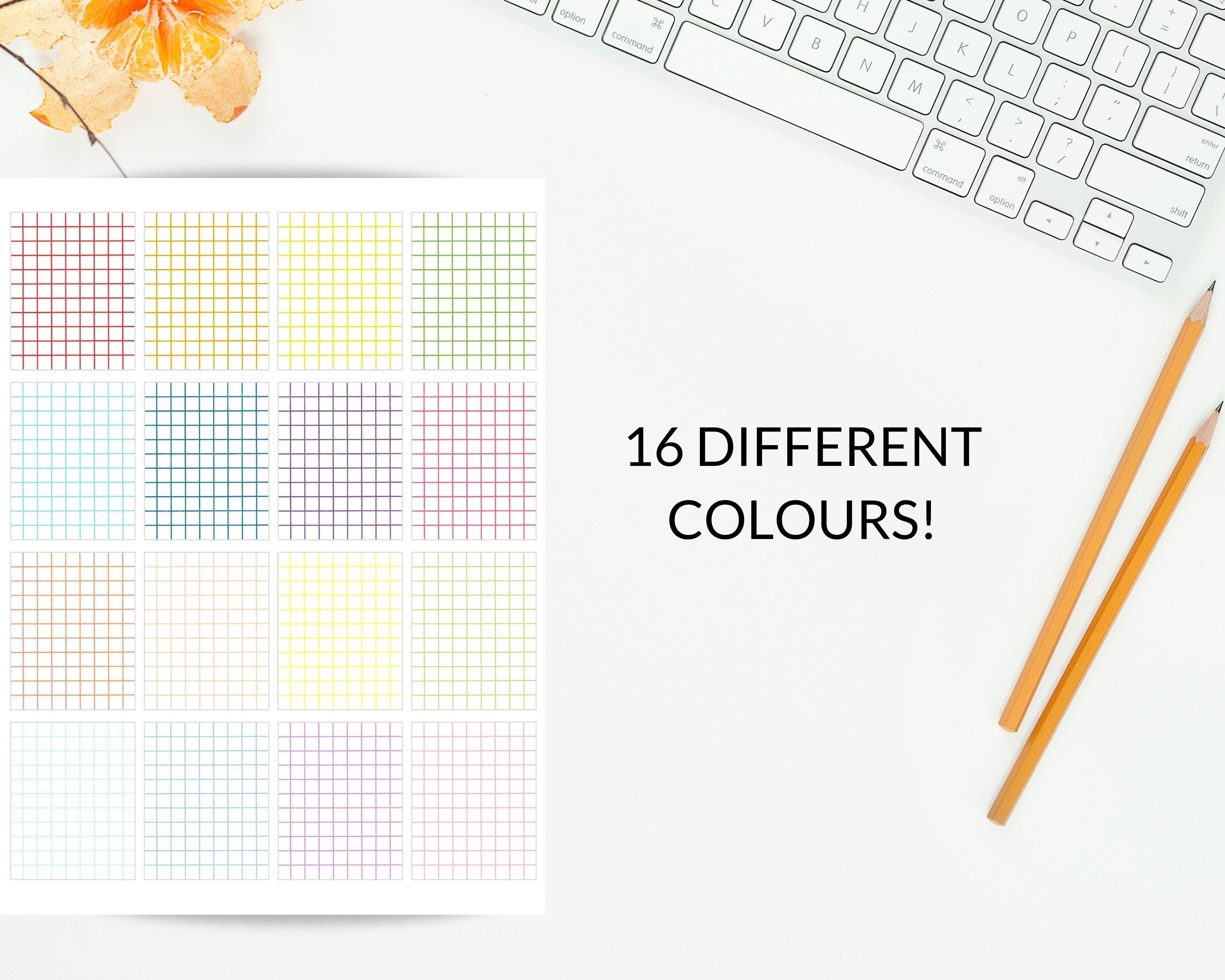 Lined Grid FULL BOX Printable Planner Stickers Cut Files - Etsy