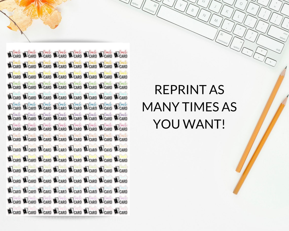 Printable ORACLE CARD Sticker Oracles Reading Oracle Cards - Etsy