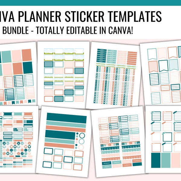 Editable Planner Canva Template Etsy UK