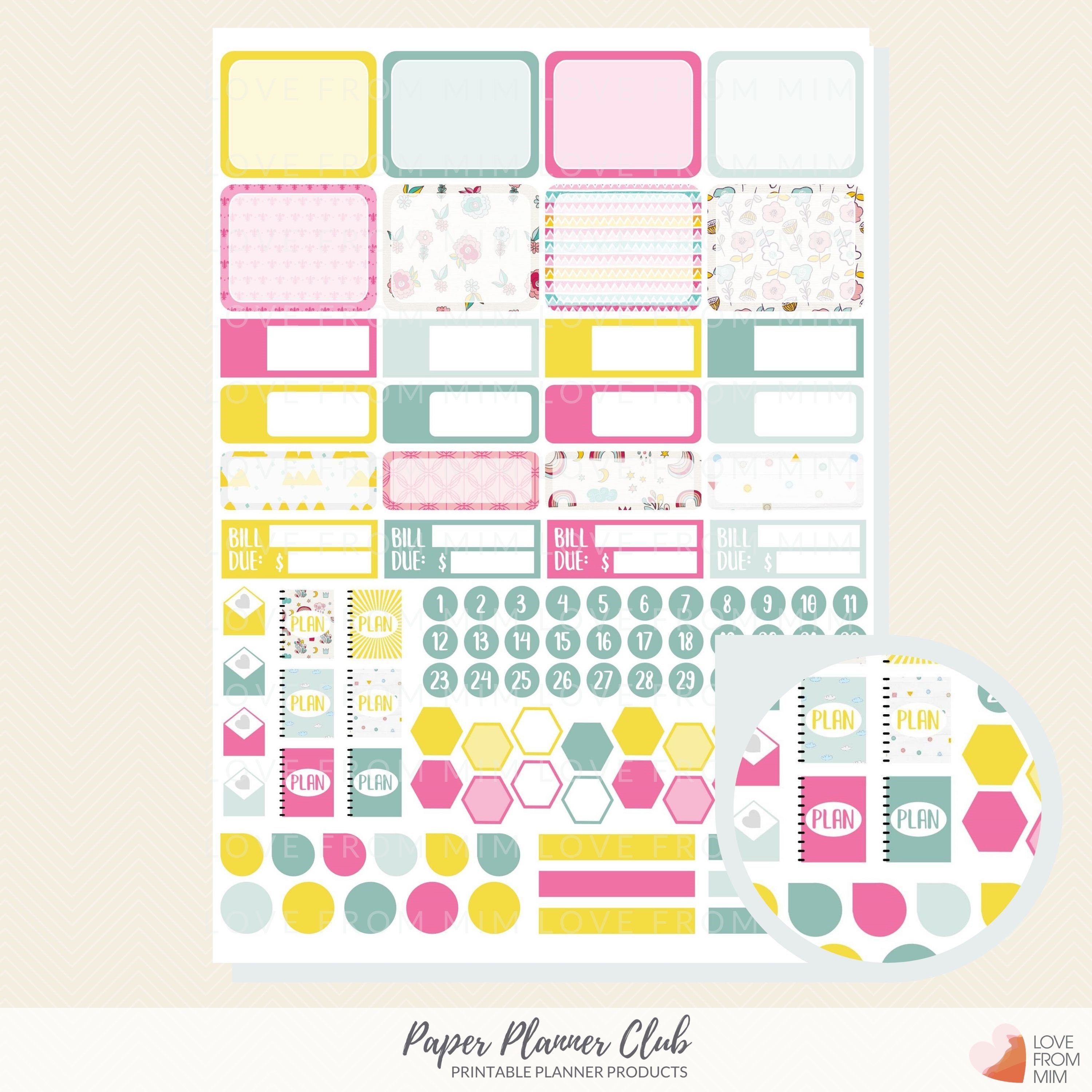 PRINTABLE SUNSHINE Planner Stickers Weekly Planner Kit - Etsy