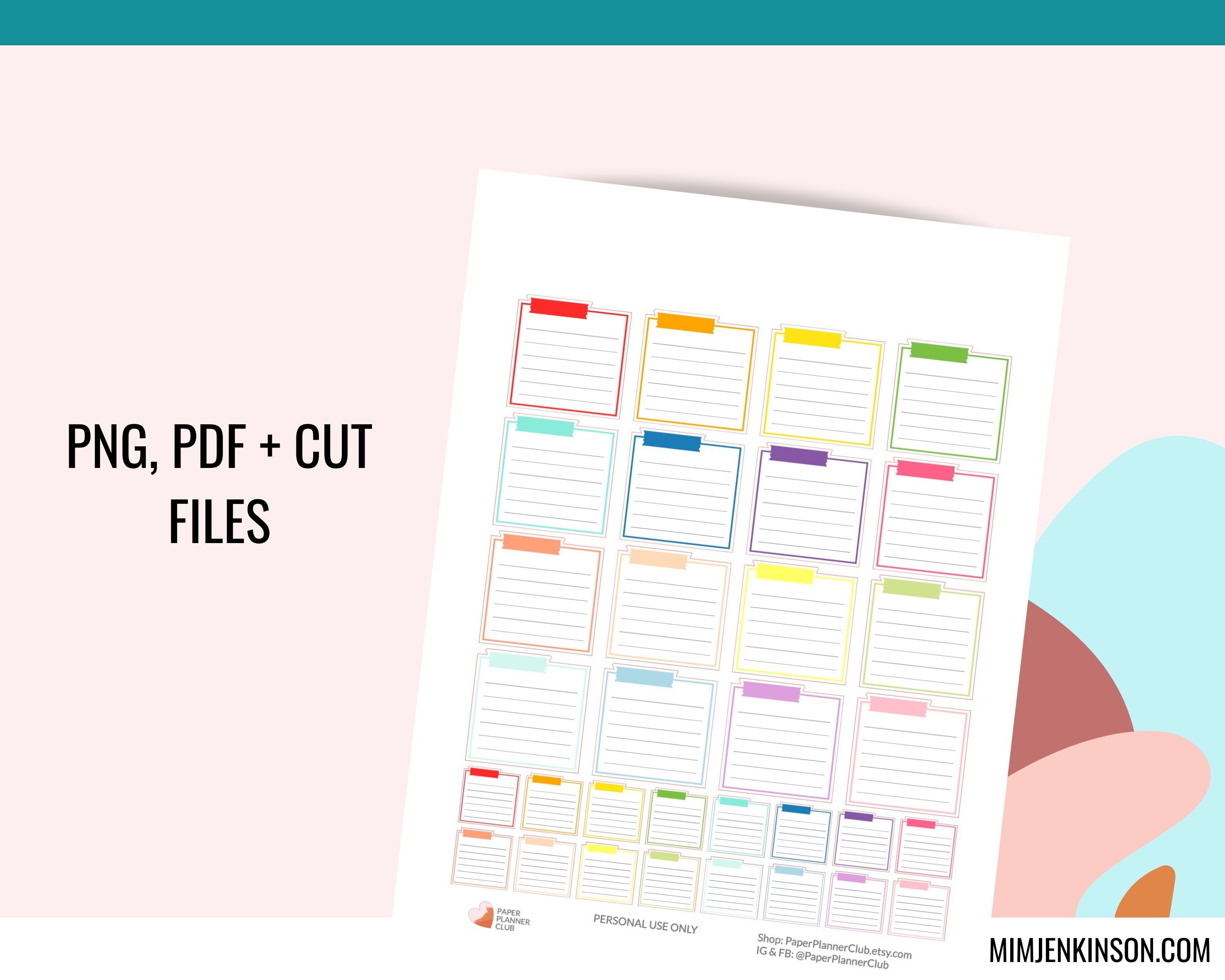 Printable STICKY NOTE Planner Sticker Sticky Note Printable - Etsy