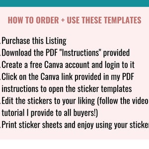 CANVA TEMPLATE Stickers, Editable Canva Planner Sticker Templates ...