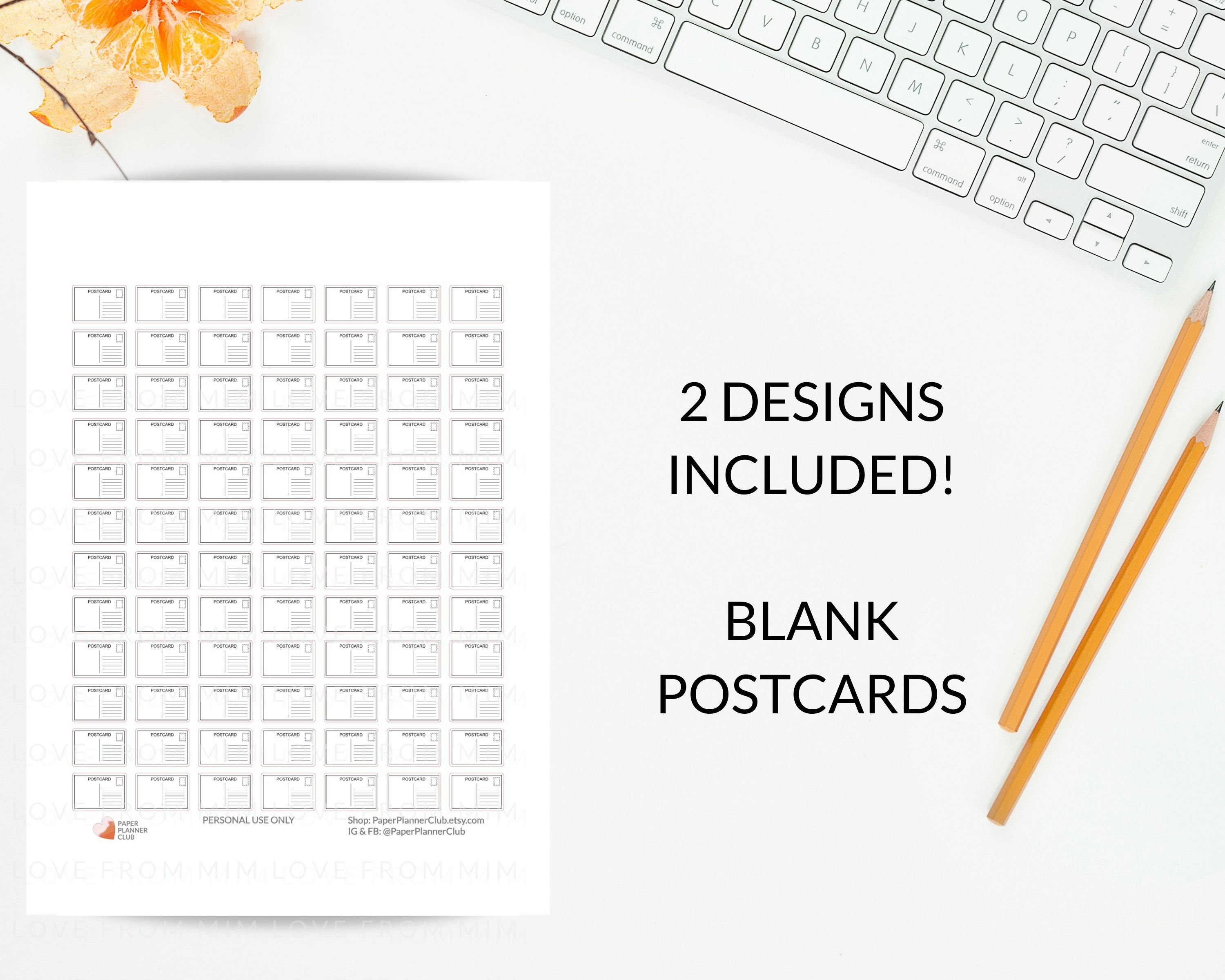 PRINTABLE POSTCARD Sticker Kit Cut Files Printable - Etsy
