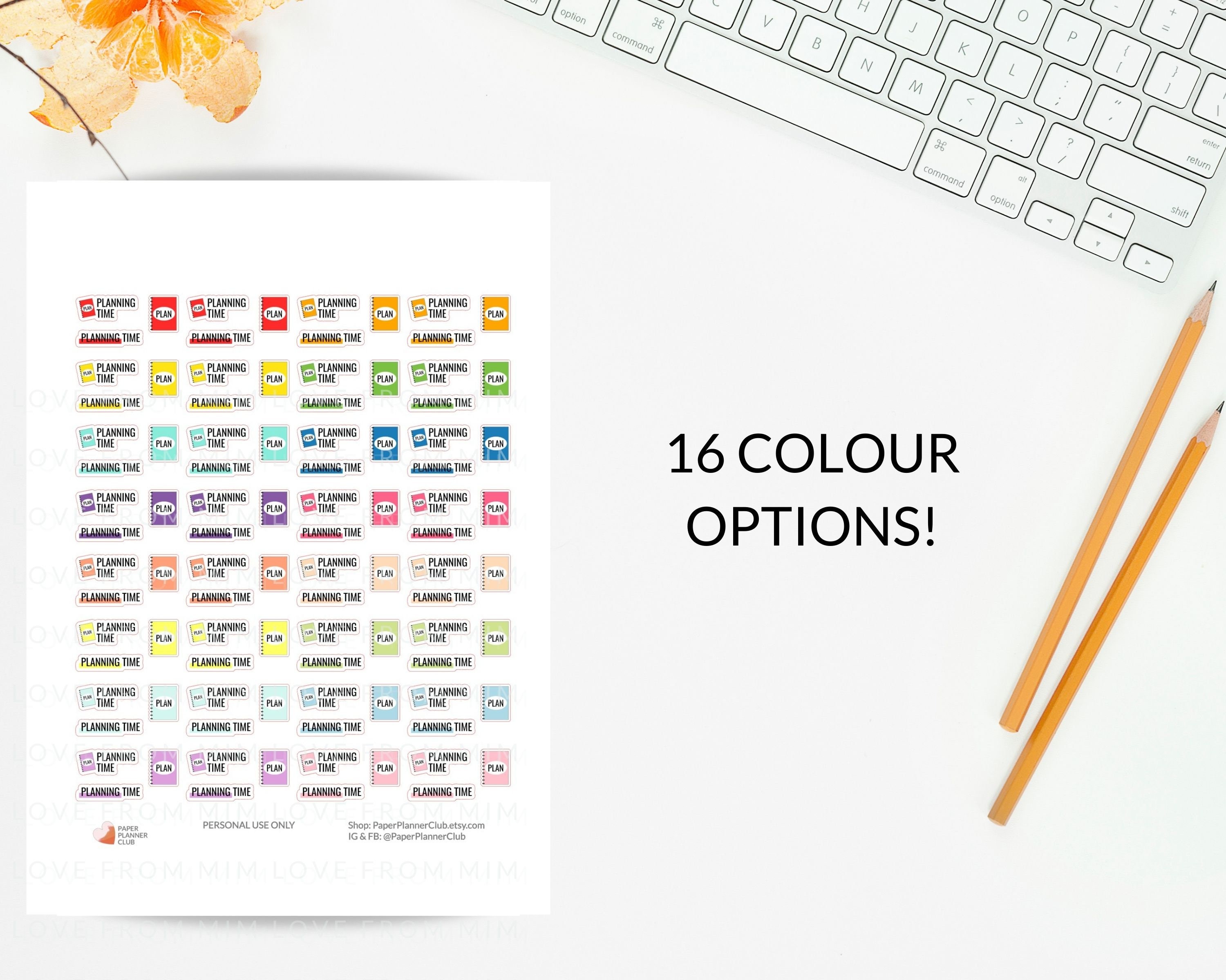 Printable PLANNING TIME STICKER for Planners Plan Time - Etsy