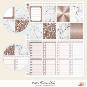PRINTABLE ROSE Gold Planner Stickers, Weekly Planner Kit Erin Condren ...