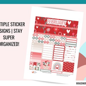 FEBRUARY MONTHLY Kit, Erin Condren February Stickers, All Months ...