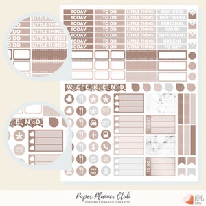 PRINTABLE ROSE Gold Planner Stickers, Weekly Planner Kit Erin Condren ...