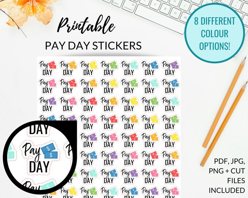 PAY DAY Sticker for Planners Printable Pay Day Planner - Etsy