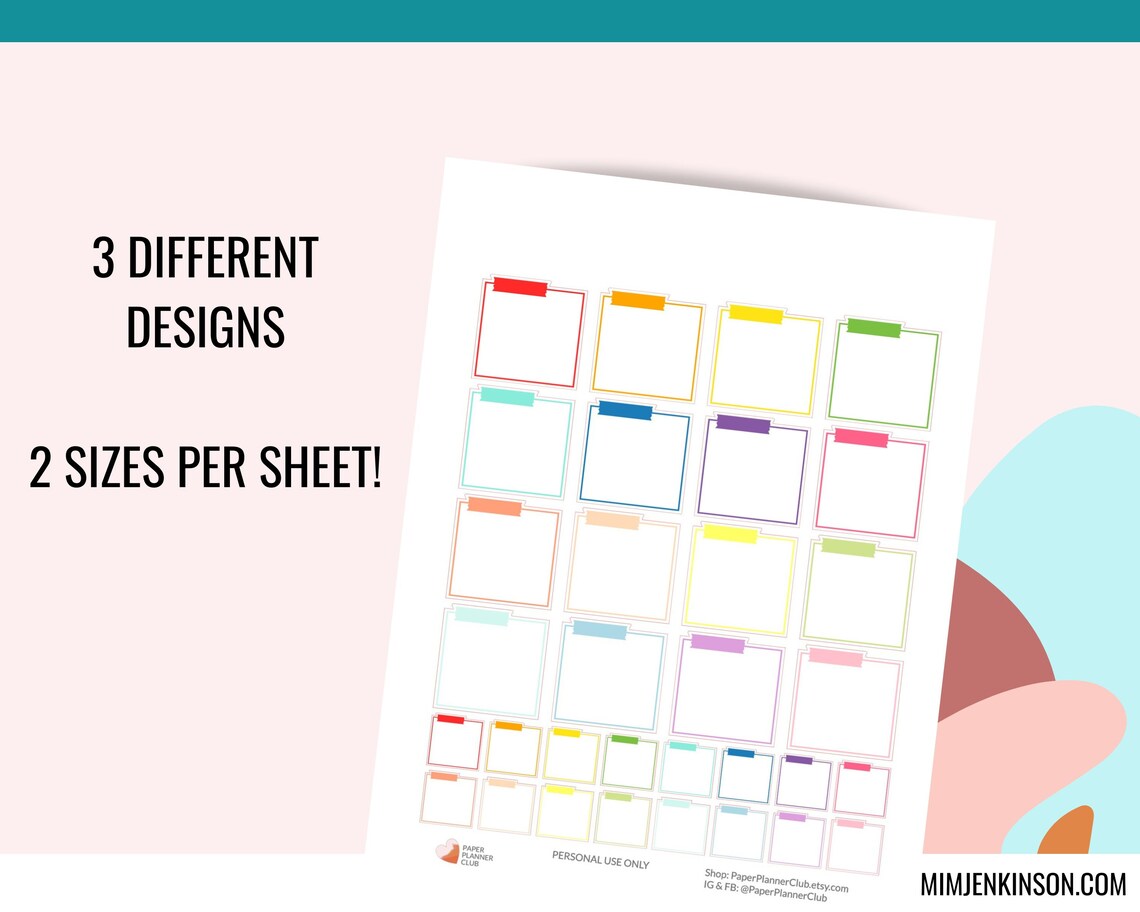 Printable STICKY NOTE Planner Sticker Sticky Note Printable - Etsy