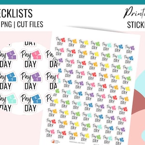 PAY DAY Sticker for Planners , Printable Pay Day Planner Sticker ...