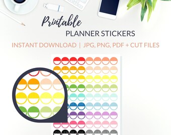 Scalloped Half Circle Stickers - Etsy