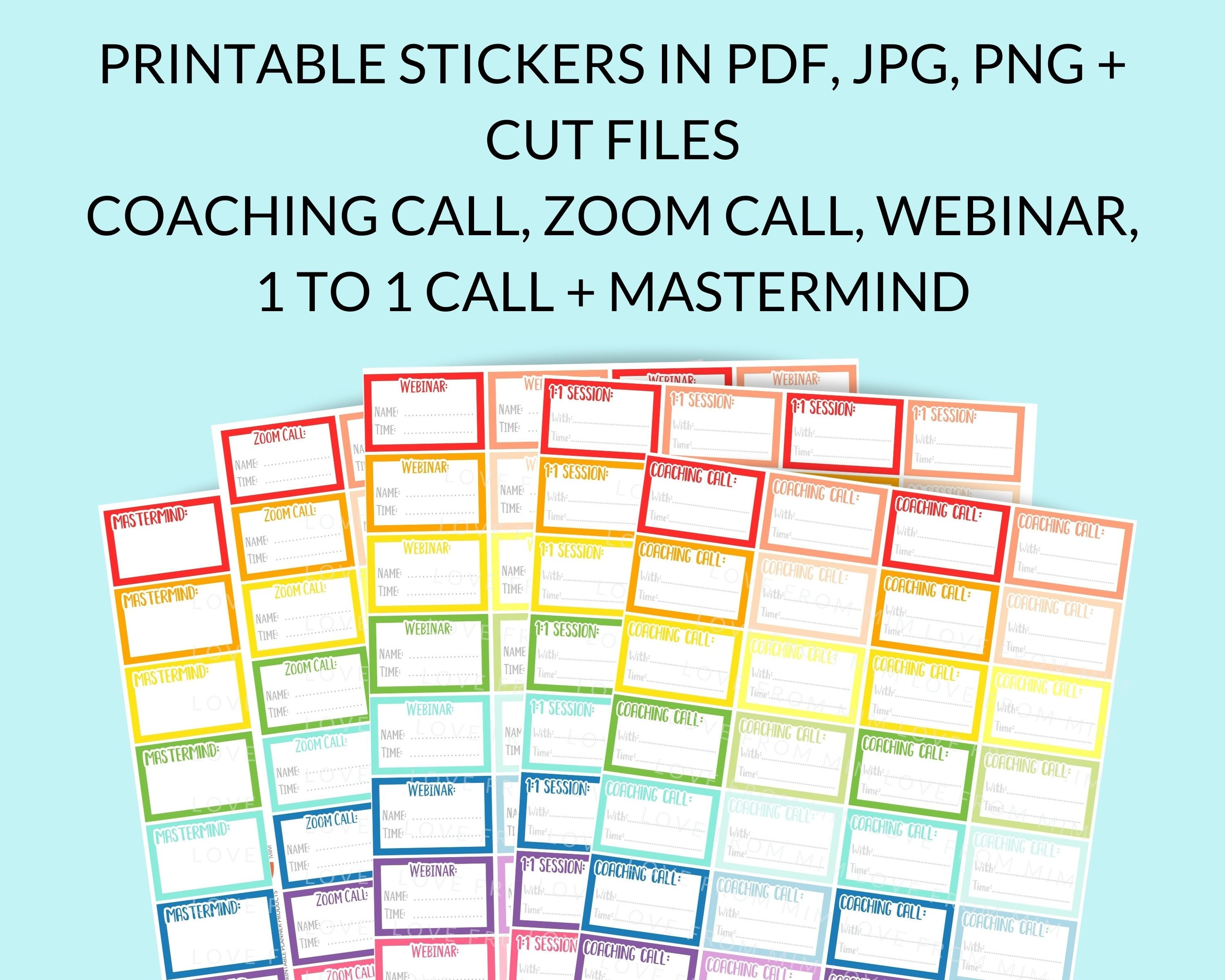 COACHING TEMPLATE Printable Coaching Call Stickers Coaching - Etsy