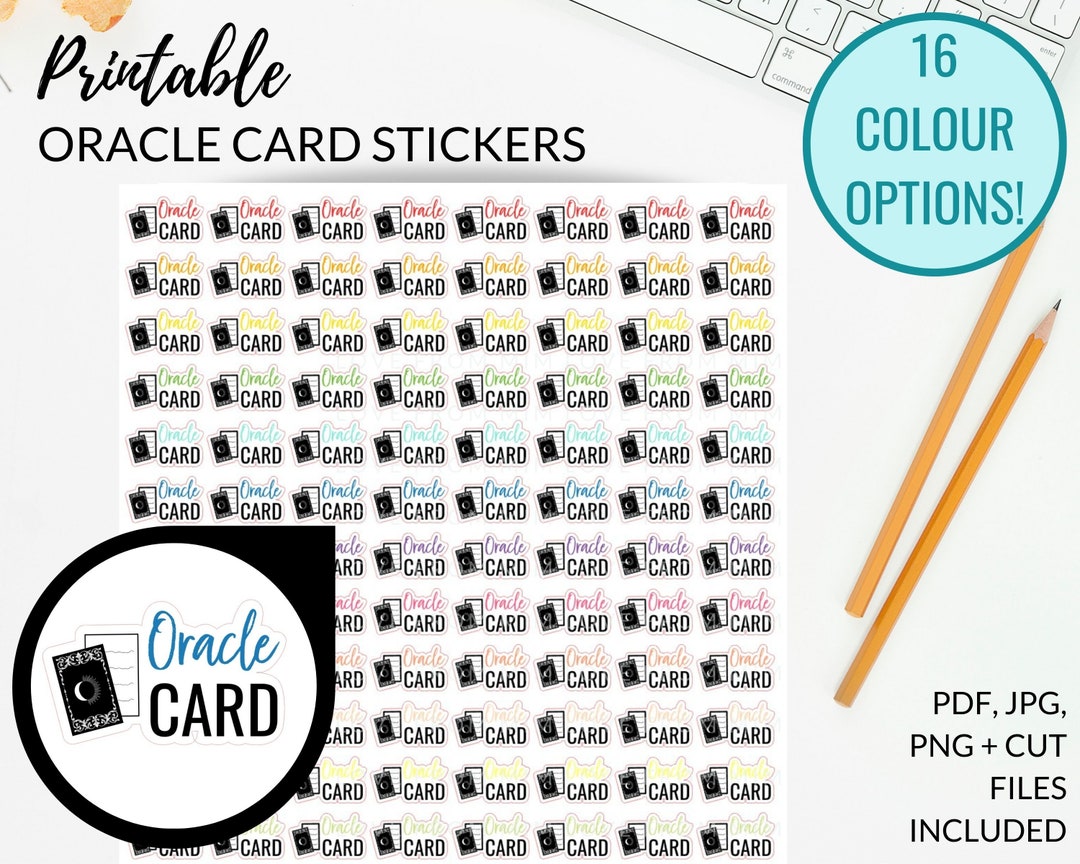 Printable ORACLE CARD Sticker Oracles Reading | Oracle Cards Pull ...