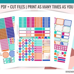 WATERCOLOR PRINTABLE Planner Stickers, Floral Weekly Planner Kit ...