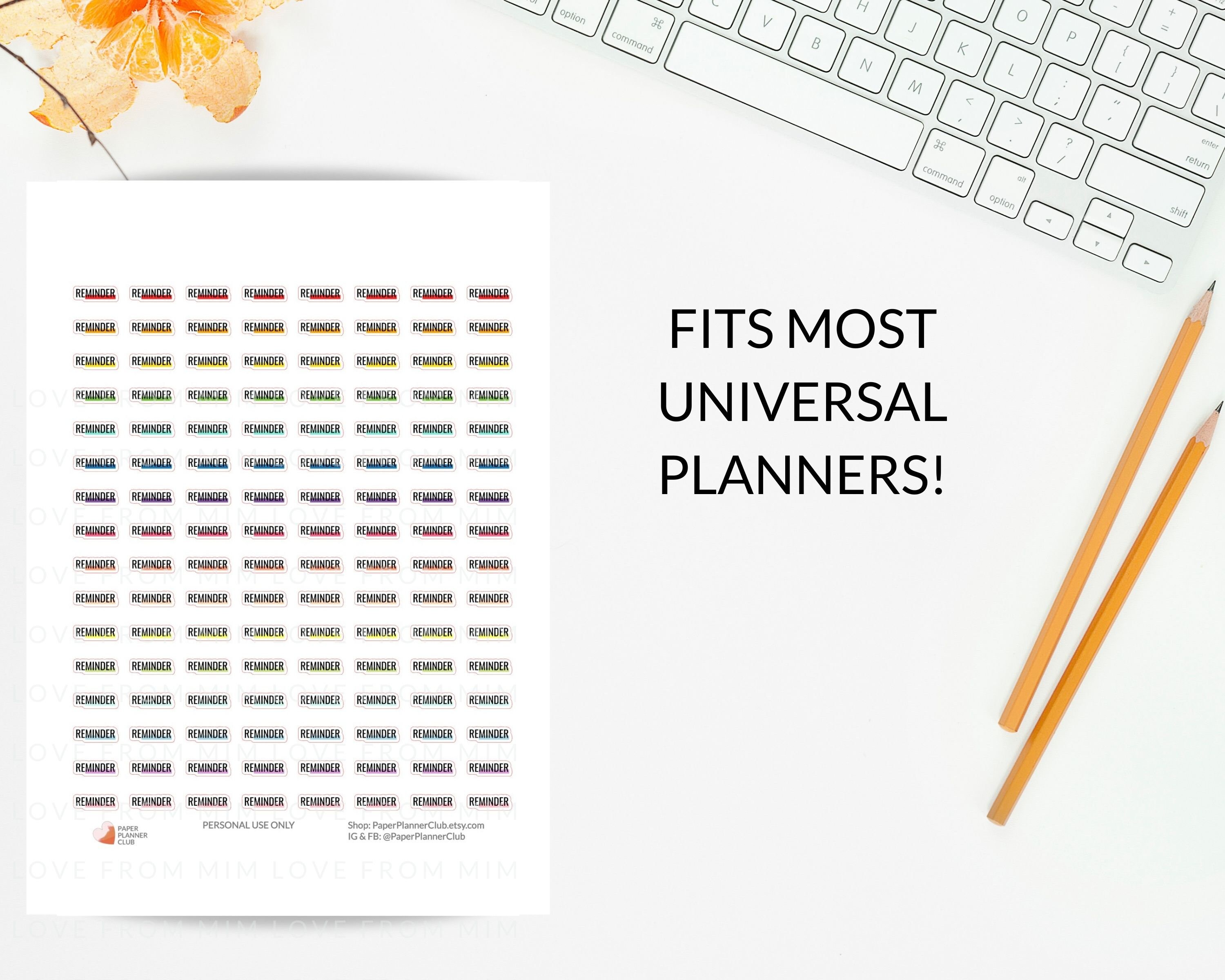 Printable REMINDER STICKER for Planners Reminder Stickers | Etsy