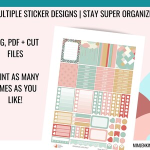 PRINTABLE RAINDROPS Planner Stickers Weekly Planner Kit Erin Condren ...