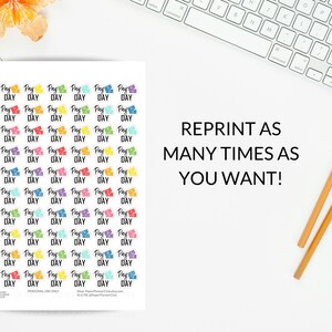 PAY DAY Sticker for Planners Printable Pay Day Planner - Etsy