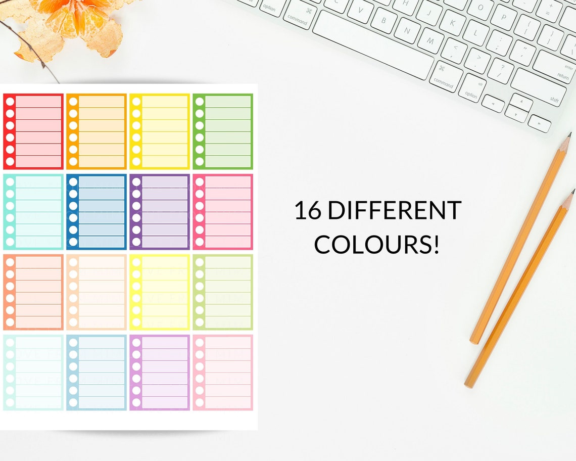 CHECK BOX Printable Planner Stickers Cut Files Printable - Etsy UK