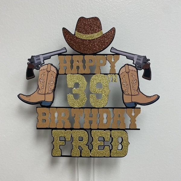 Vaquero Cake Topper - Etsy