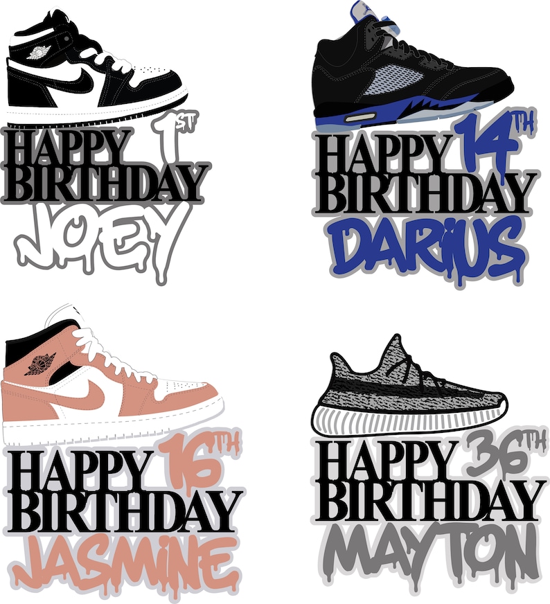 Personalized Cake Topper Printable Jordan Cake Topper DIY - Etsy