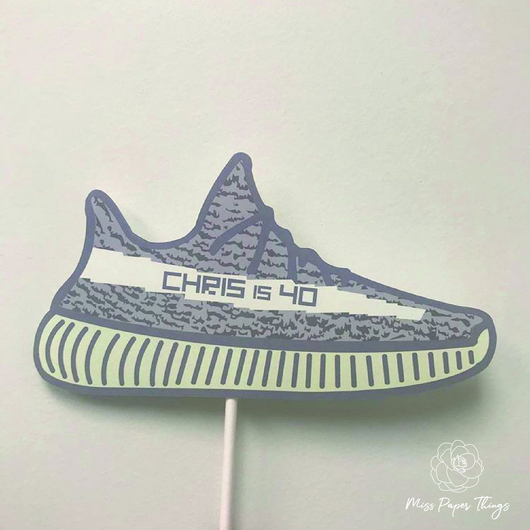 YEEZY Shoe Cake Topper, Cake Decor, Birthday, Shoe Topper, Sneakers - Etsy
