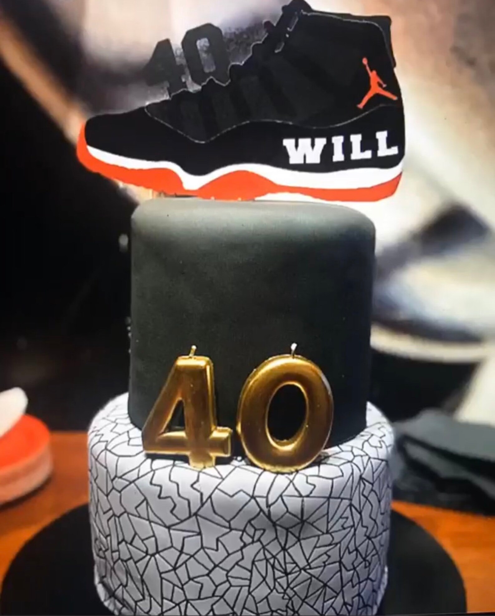 Jordan 11 Shoe Cake Topper Shoe Topper Birthday Cake Decor - Etsy