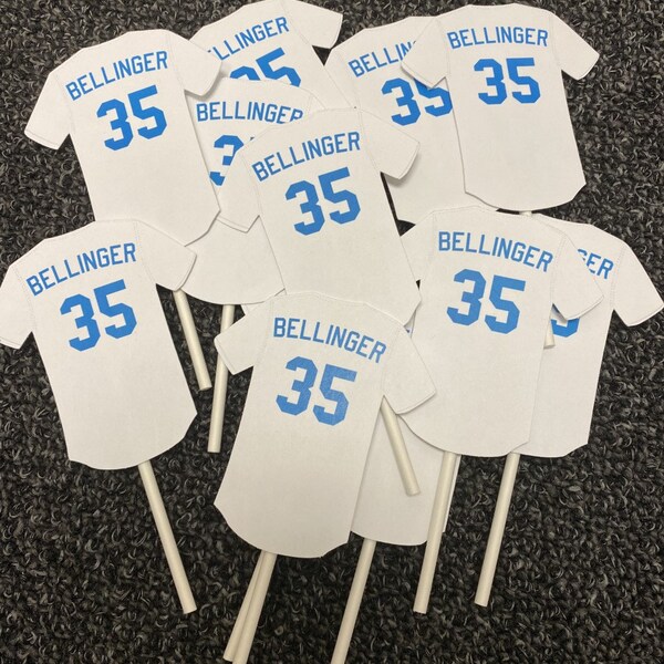 Baseball Jersey Cupcake Toppers - Etsy
