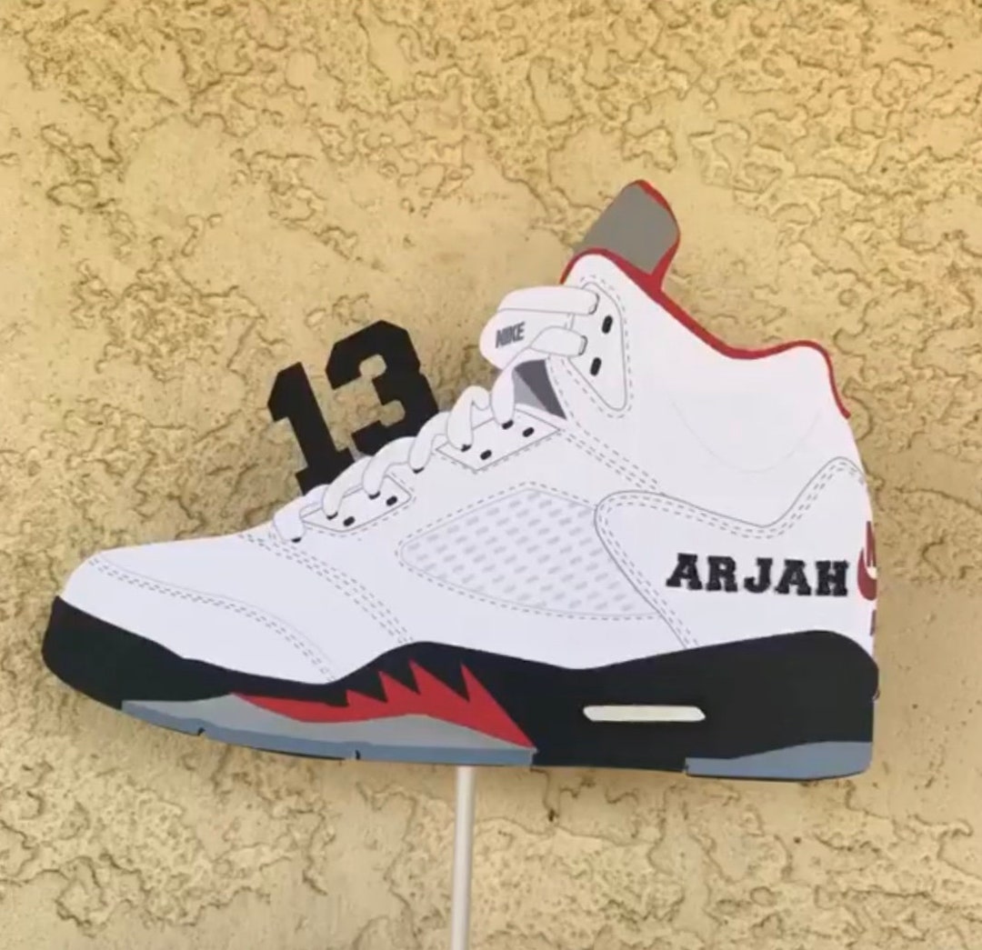 Jordan 5 Sneaker Cake Topper, Sneaker Topper, Jordan Shoe Topper ...