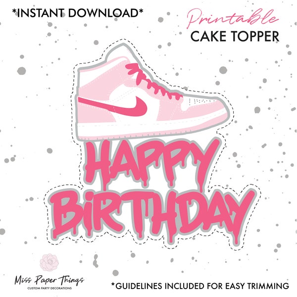 White Jordan Cake Topper - Etsy