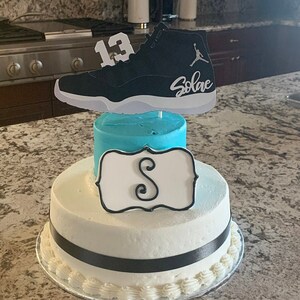 Jordan 11 Shoe Cake Topper, Shoe Topper, Birthday, Cake Decor, Sneakers ...