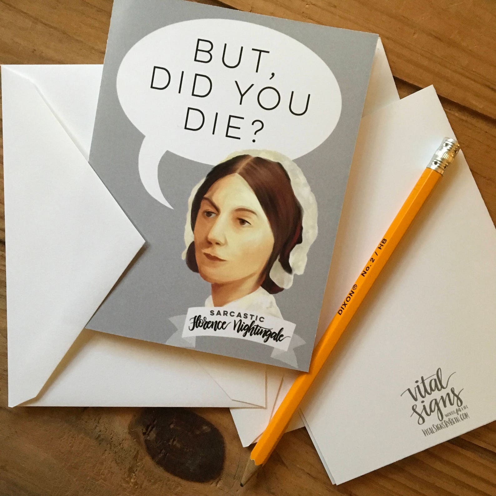 Sarcastic Florence Nightingale Nurse Note Cards - Set of 4 / Preceptor ...