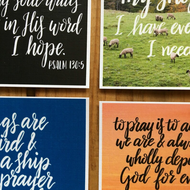 Bible Verse Prints & Prayer Themed Quotes / 6 Mini Scripture | Etsy