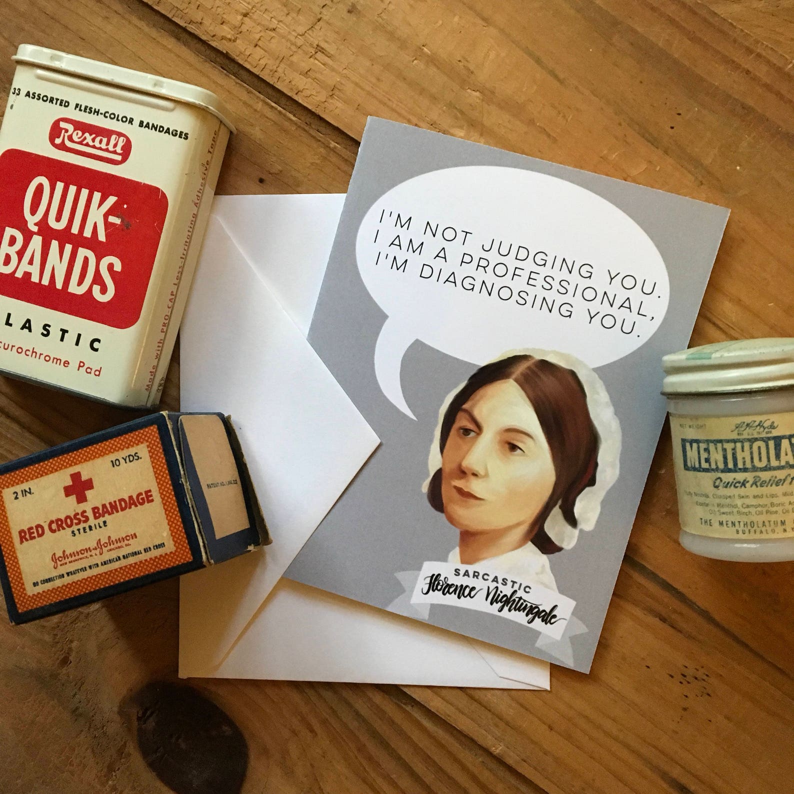 Sarcastic Florence Nightingale Nurse Note Cards - Set of 4 / Preceptor ...